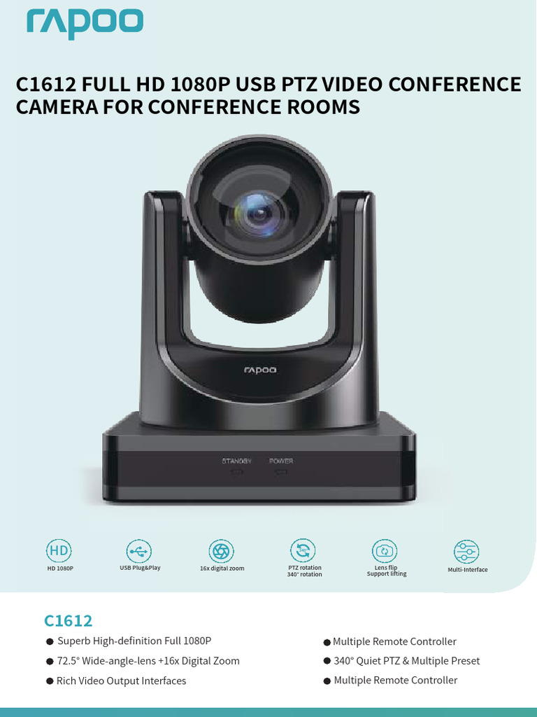 Rapoo C1612 Brochure | PDF | Video | Camera