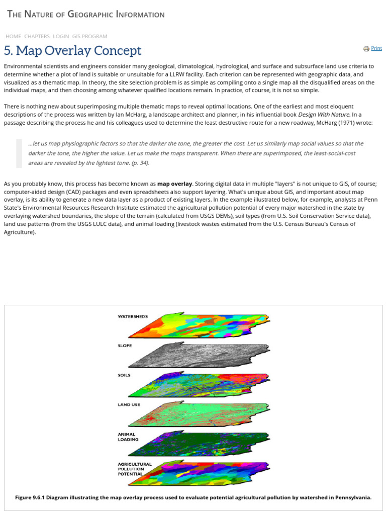 Map Overlay Concept - The Nature of Geographic Information | PDF ... Map Overlay Concept - The Nature of Geographic Information | PDF ...