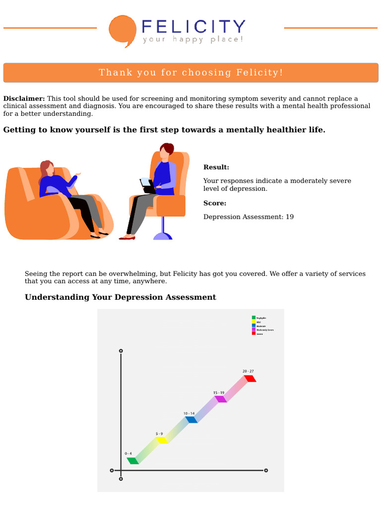Felicity_Report | Download Free PDF | Major Depressive Disorder | Depression (Mood)