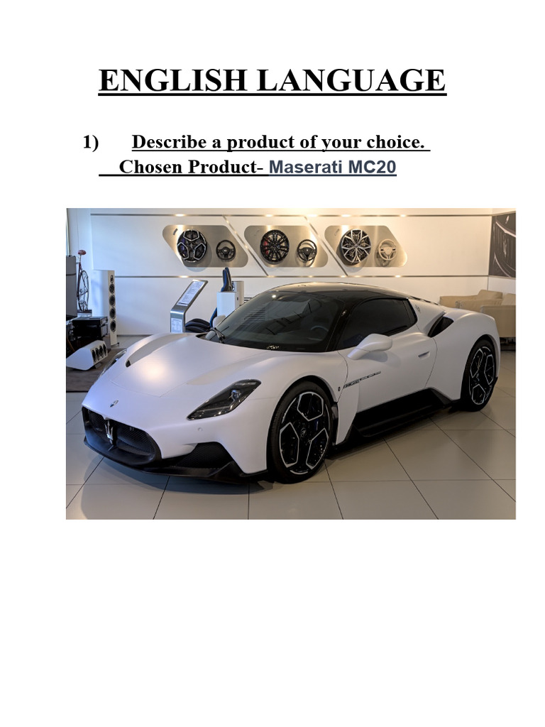 English Language | PDF | Car | Motor Vehicle