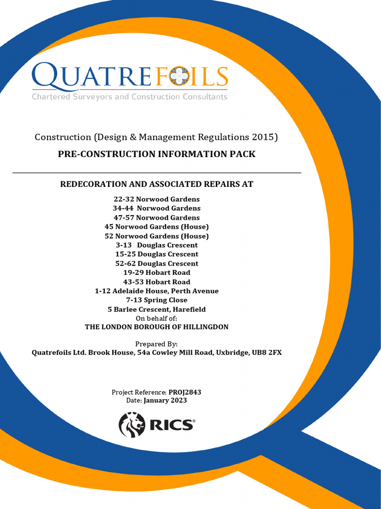 0.6 - Pre Construction Pack | PDF | Risk | Occupational Safety And Health