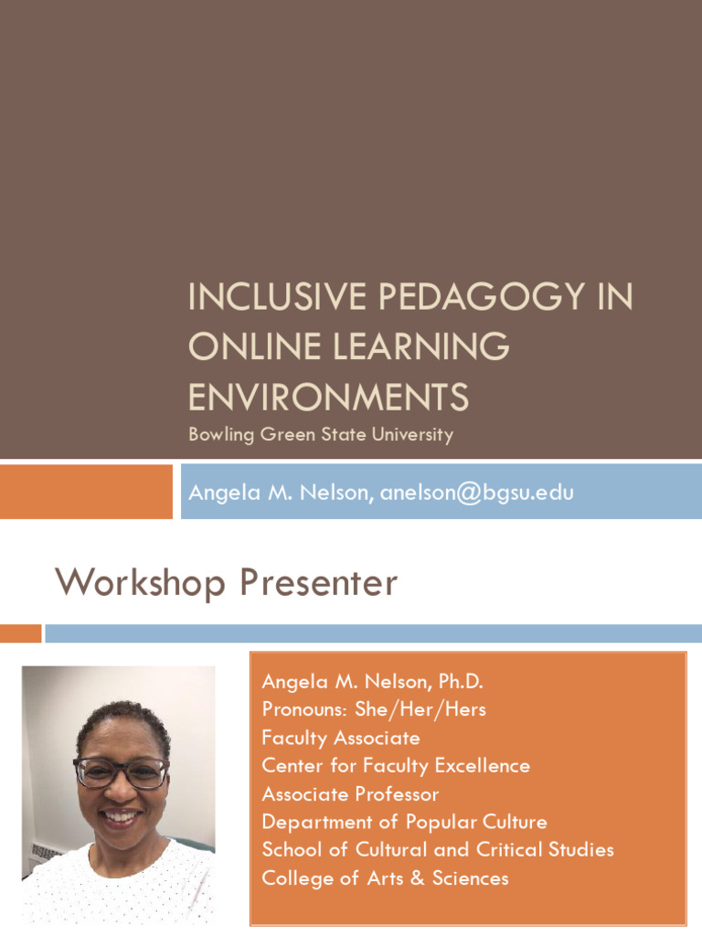 2020 Inclusive Pedagogy OLE Workshop PowerPoint Final | PDF | Learning ...
