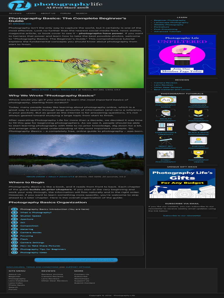 Basics The Complete Beginner's Guide | PDF | Camera | Camera Lens