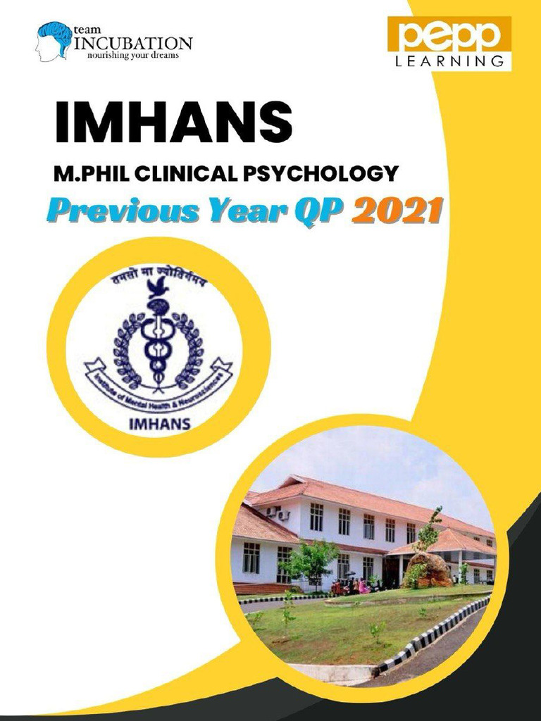 Imhans Mphil CP 2021 Previous QP - Peppguide - 240605 - 230437 | PDF ...