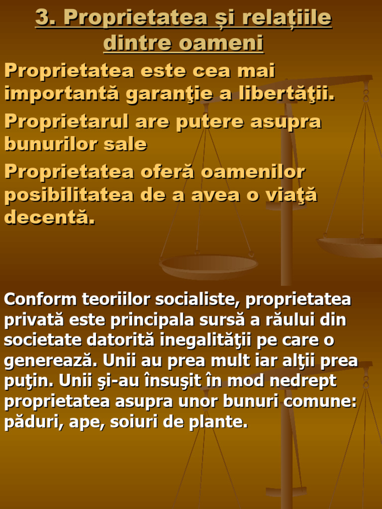 Proprietatea Si Relatiile Dintre Oameni | PDF