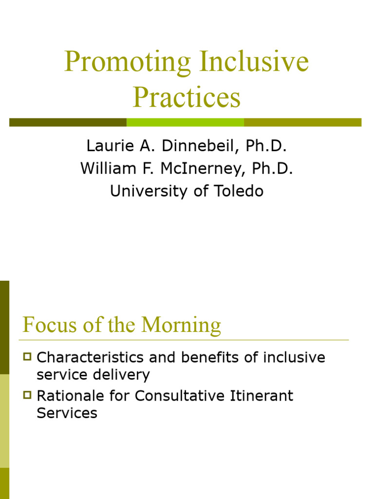 Promoting Inclusive Practices | PDF | Individualized Education Program | Learning