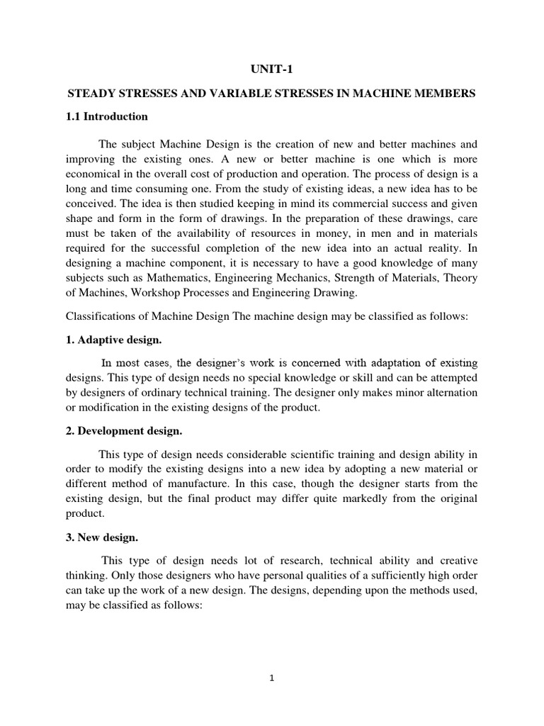 Machine Design: Stresses & Solutions | PDF | Bending | Strength Of ...