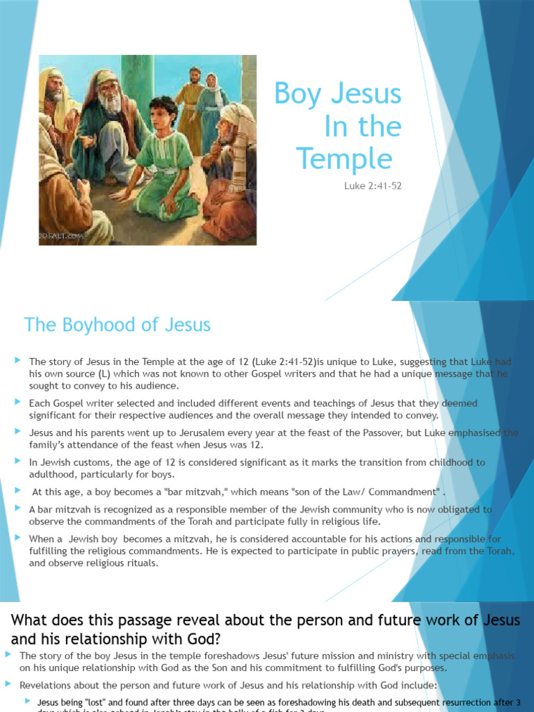 Boy Jesus in The Temple | PDF | Jesus | Gospel Of Matthew