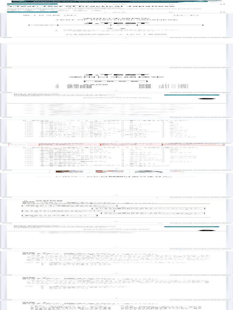 J.test Test of Practical Japanese PDF | PDF