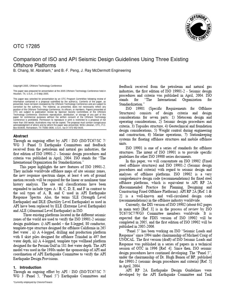 1-Comparison of ISO and API Seismic Design Guideli - 240614 - 094123 ...