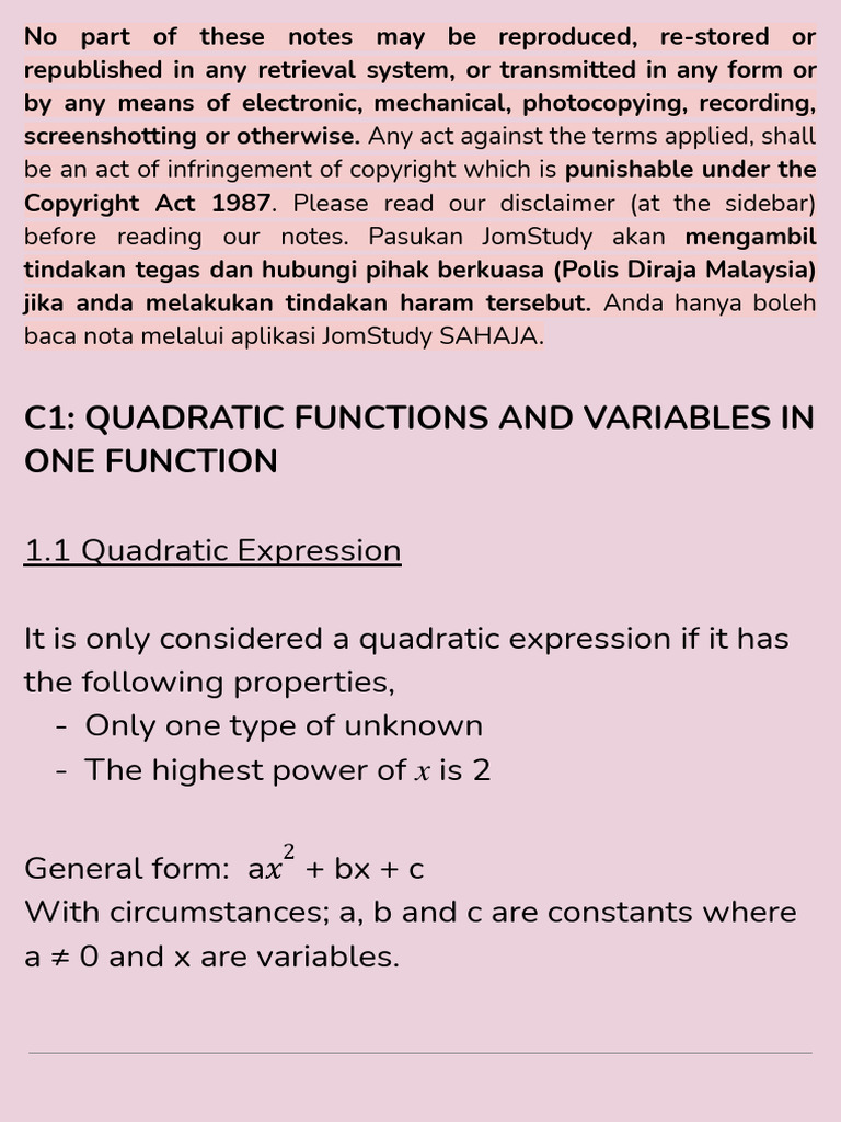 F4C1 Notes | PDF | Copyright Law | Freedom Of Expression Law