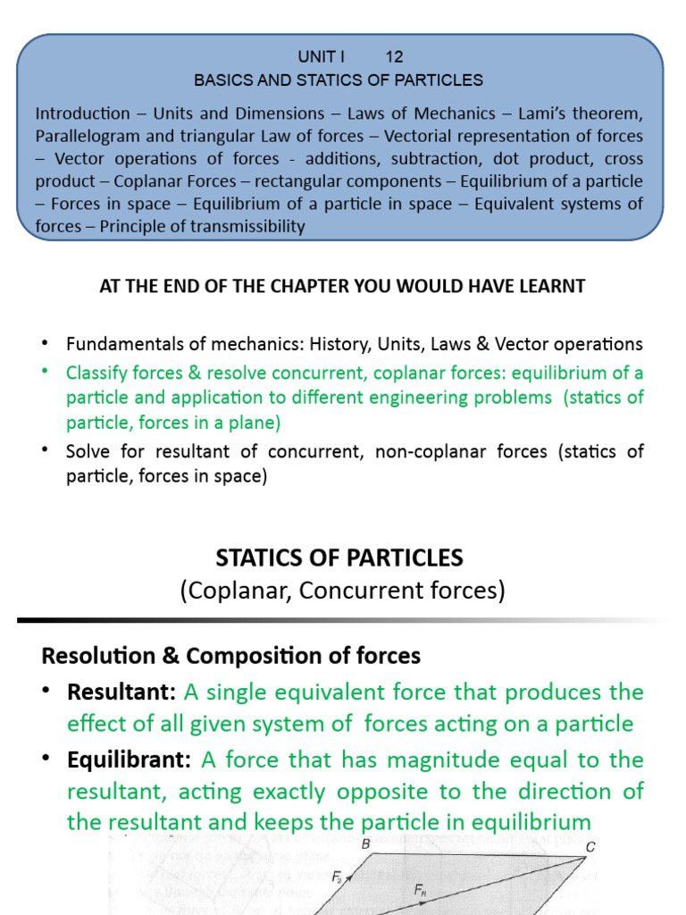 Chapter - 1B - Engineering Mechanics | PDF | Force | Euclidean Vector