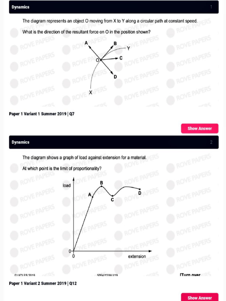 Forces Mcq and Theory | PDF
