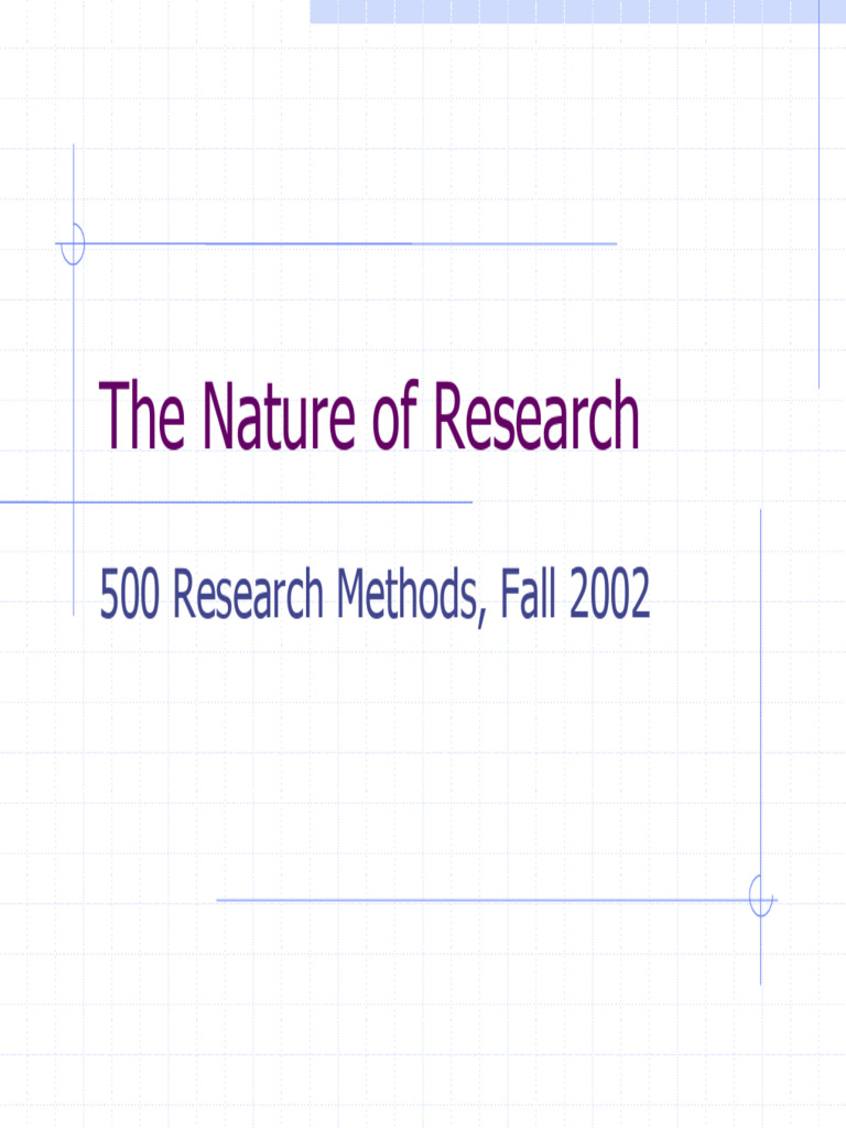 The Nature of Research | PDF | Methodology | Scientific Method