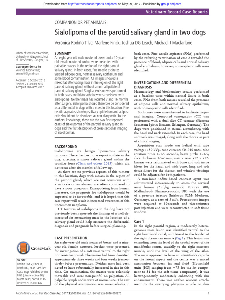 10.1136@vetreccr 2016 000376 | PDF | Medical Specialties | Anatomy