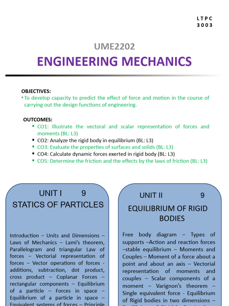 Chapter - 1A - Engineering Mechanics | PDF | Force | Newton's Laws Of Motion