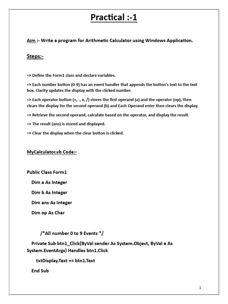 Practical 1 Net Pj Pdf Computer Programming Computing 4732