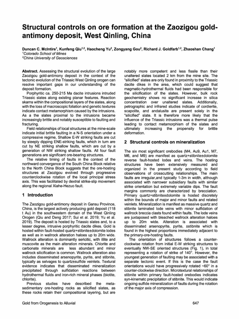 Structural_controls_on_ore_formation_at | PDF | Rocks | Petrology