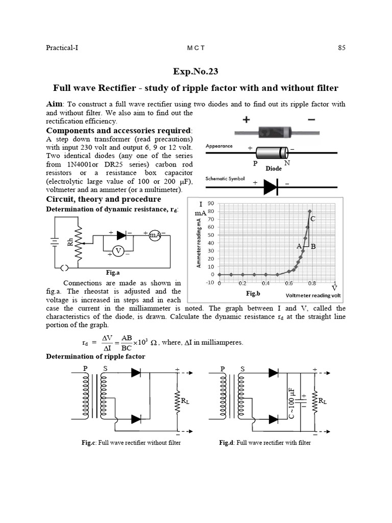 Full wave Rectifier | PDF | Rectifier | Manufactured Goods
