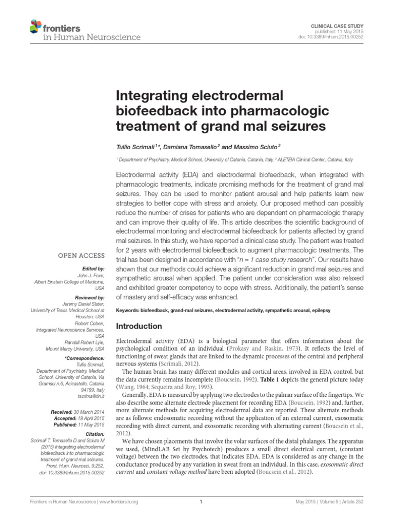 2015 Biofeedback Epilepsia | PDF | Neurofeedback | Cerebral Cortex