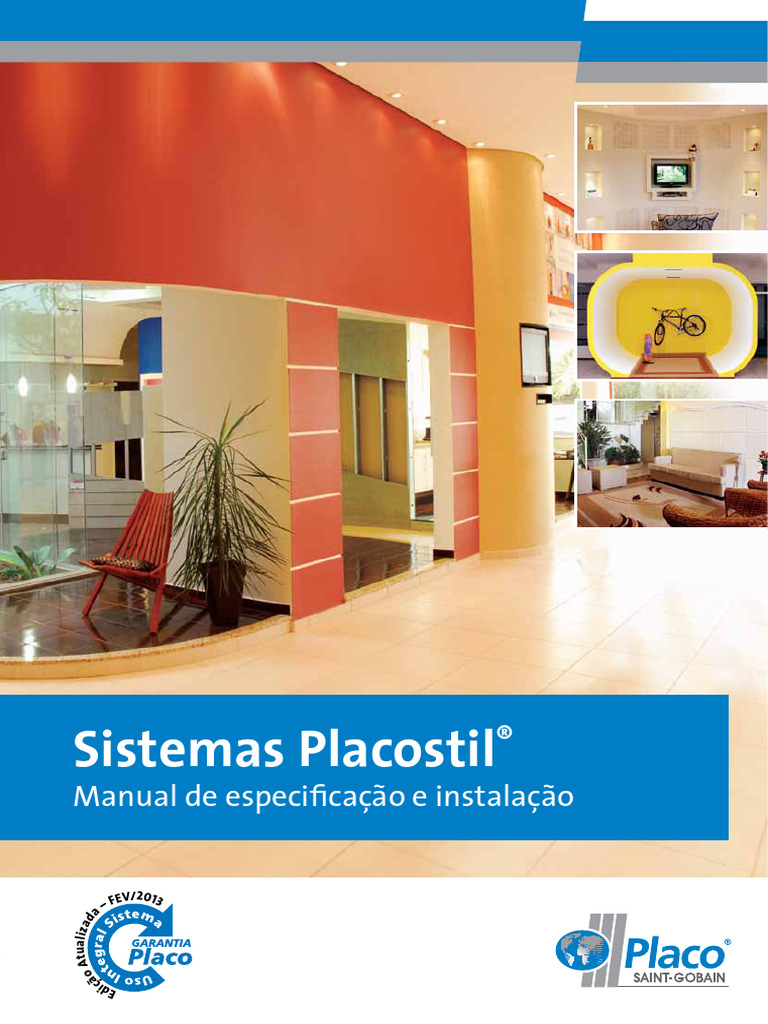 Sistemas Placostil - Forros e Paredes de Gesso Acartonado | PDF ...