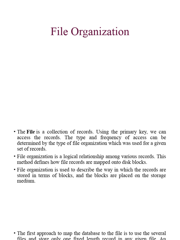 DBMS File Organization | PDF | Computer Data Storage | Database Index
