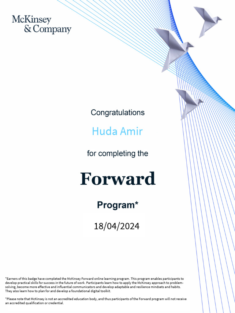 McKinsey Forward Program Badge Overview | PDF | Business | Finance ...
