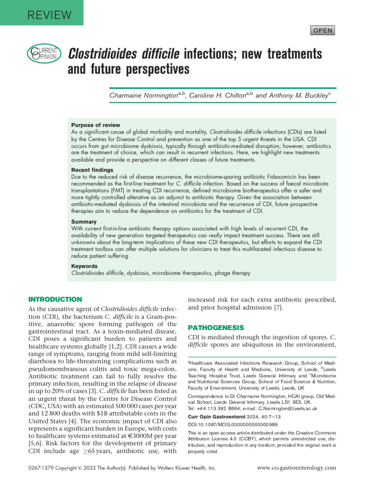 Clostridioides Difficile Infections New.3 | PDF | Bacteriophage ...