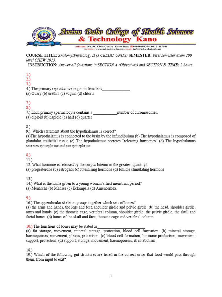 200 Chew Exam Questions | PDF | Endocrine System | Pancreas