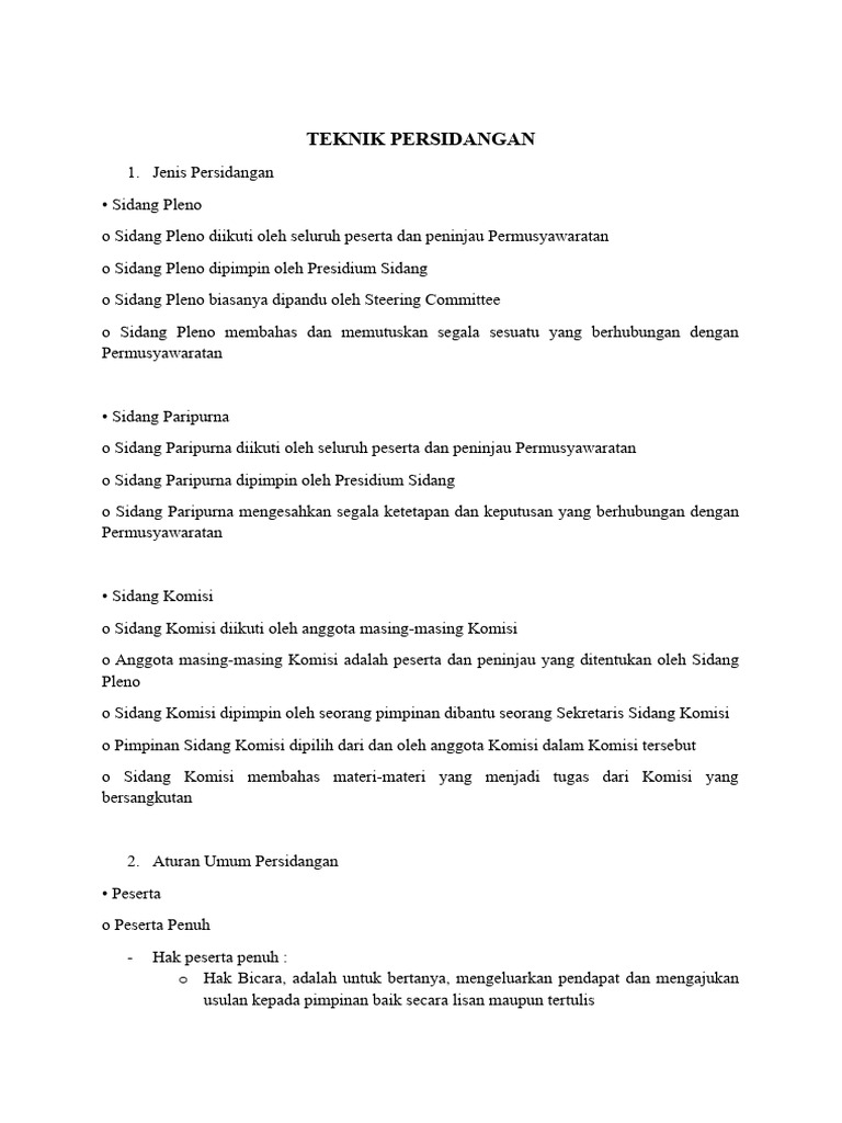Teknik Persidangan | PDF