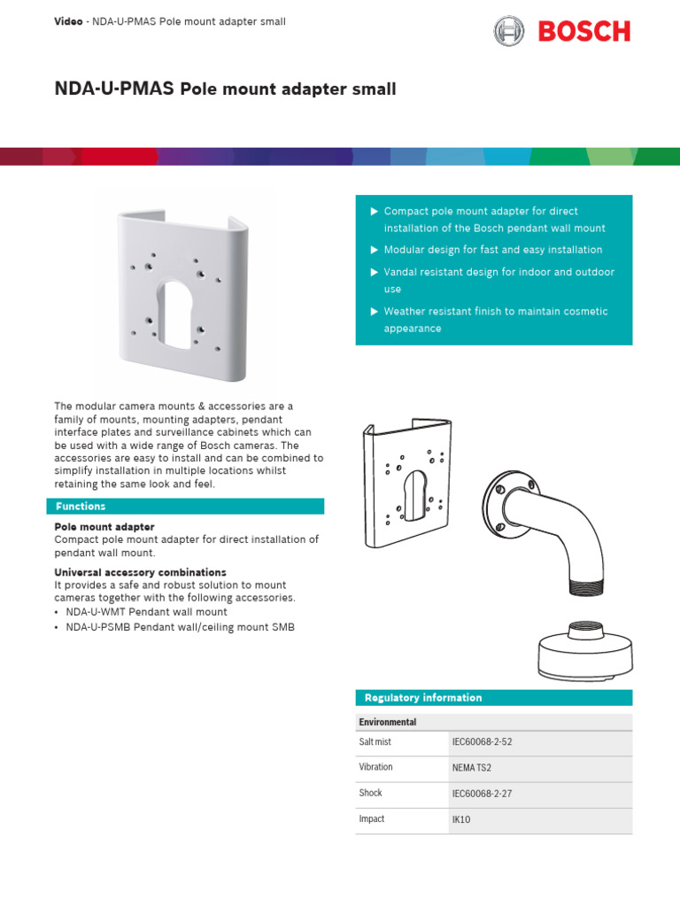 NDA U PMAS Pole Moun Data Sheet enUS 33968688779 | PDF | Manufactured ...