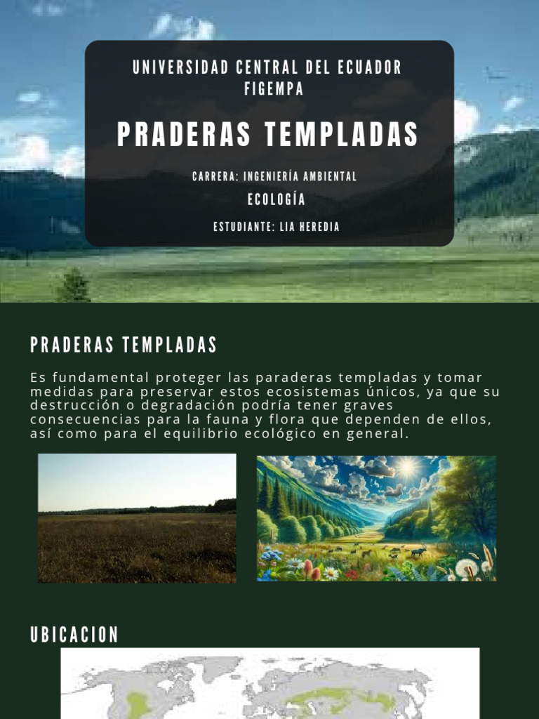 Praderas Templadas | PDF | Conservación del medio ambiente | Entorno ...