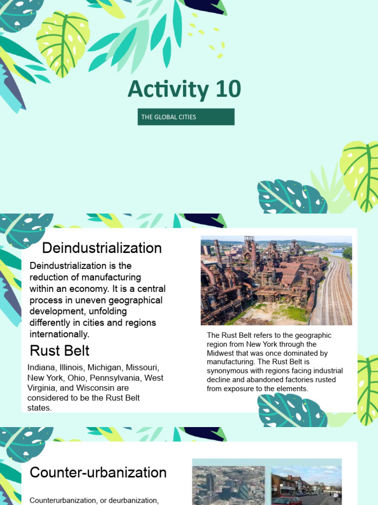 Activity 10 Global Cities | Download Free PDF | Rust Belt | Poverty