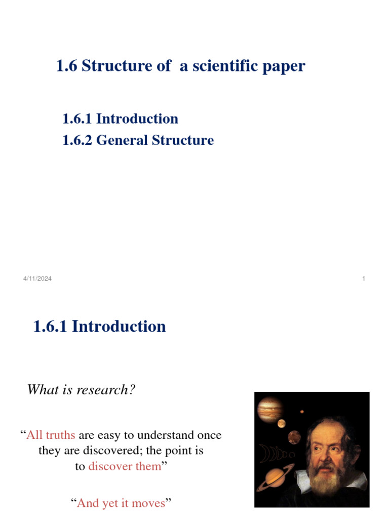 Structure of A Scientific Paper | PDF | Science | Scientific Method