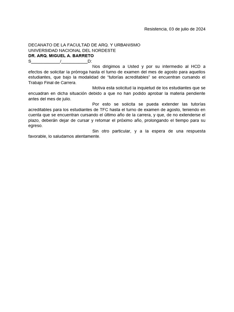 Prorroga Tut Acred TFC | PDF | Crecimiento personal y profesional | Finanzas y dinero