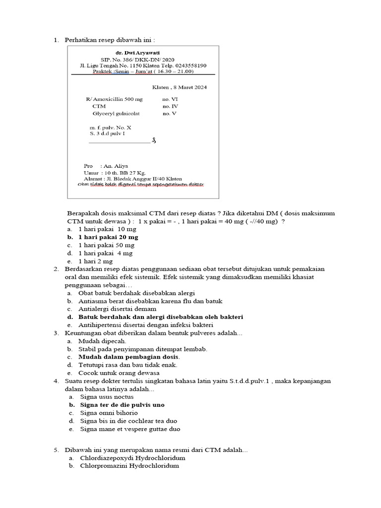 Resep dan Pembuatan Pulveres Obat | PDF | Karier & Perkembangan | Sains ...
