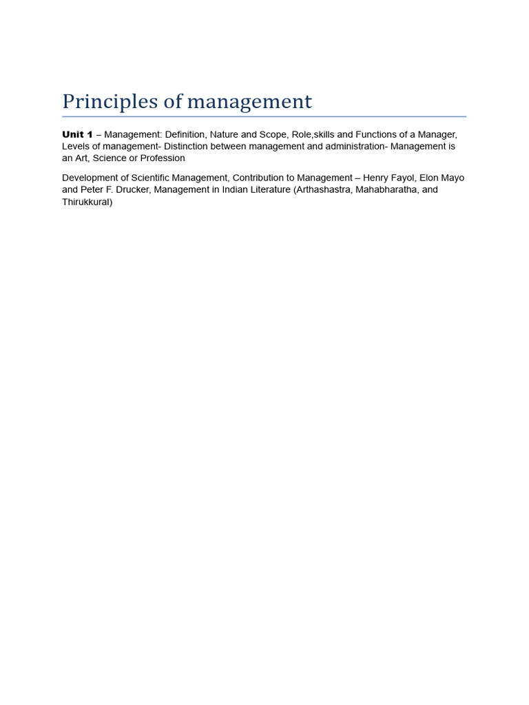 Principles of Management | PDF | Business