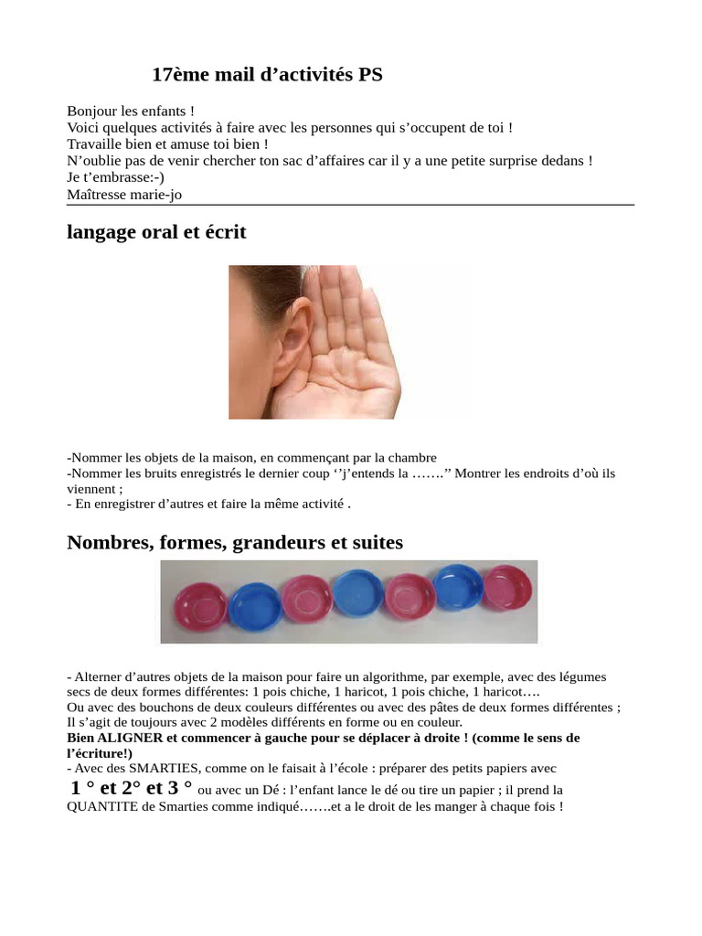 Activités éducatives pour enfants | PDF | Arts du langage et discipline
