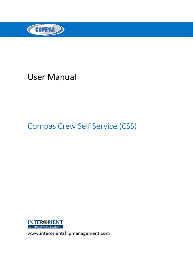 Compas User Manual - Crew Self Service | PDF | Password | User (Computing)