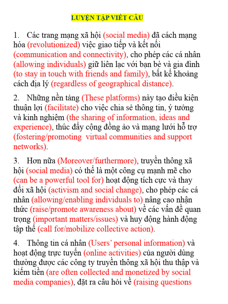 Luyen Viet Cau Writing Task 2 | PDF