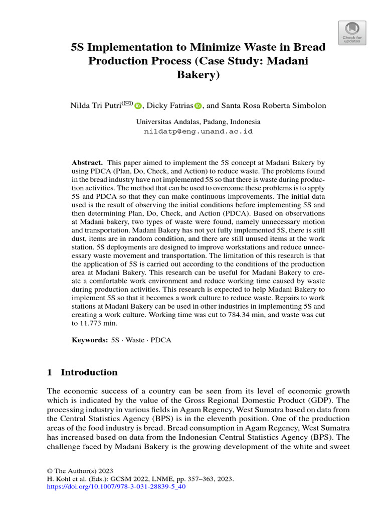 5S Implementation To Minimize Waste in Bread Produ | PDF | Creative ...