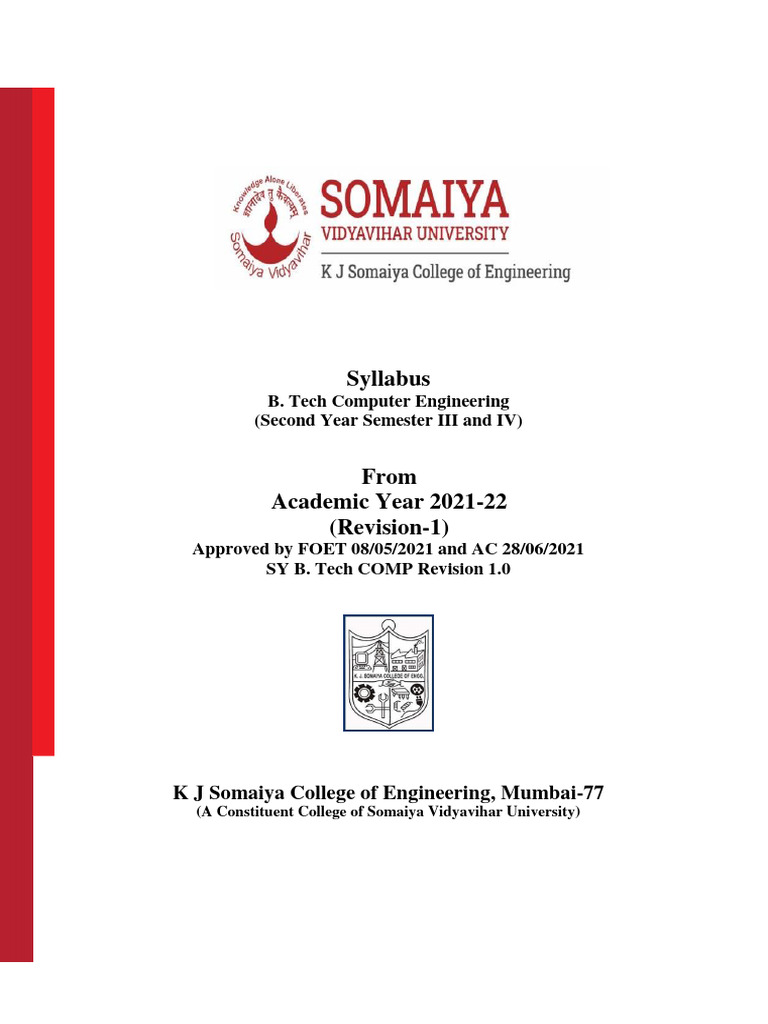 FinalVer - SY - COMP - Syllabus - SVU-July - 2022 | PDF | Method (Computer Programming ...