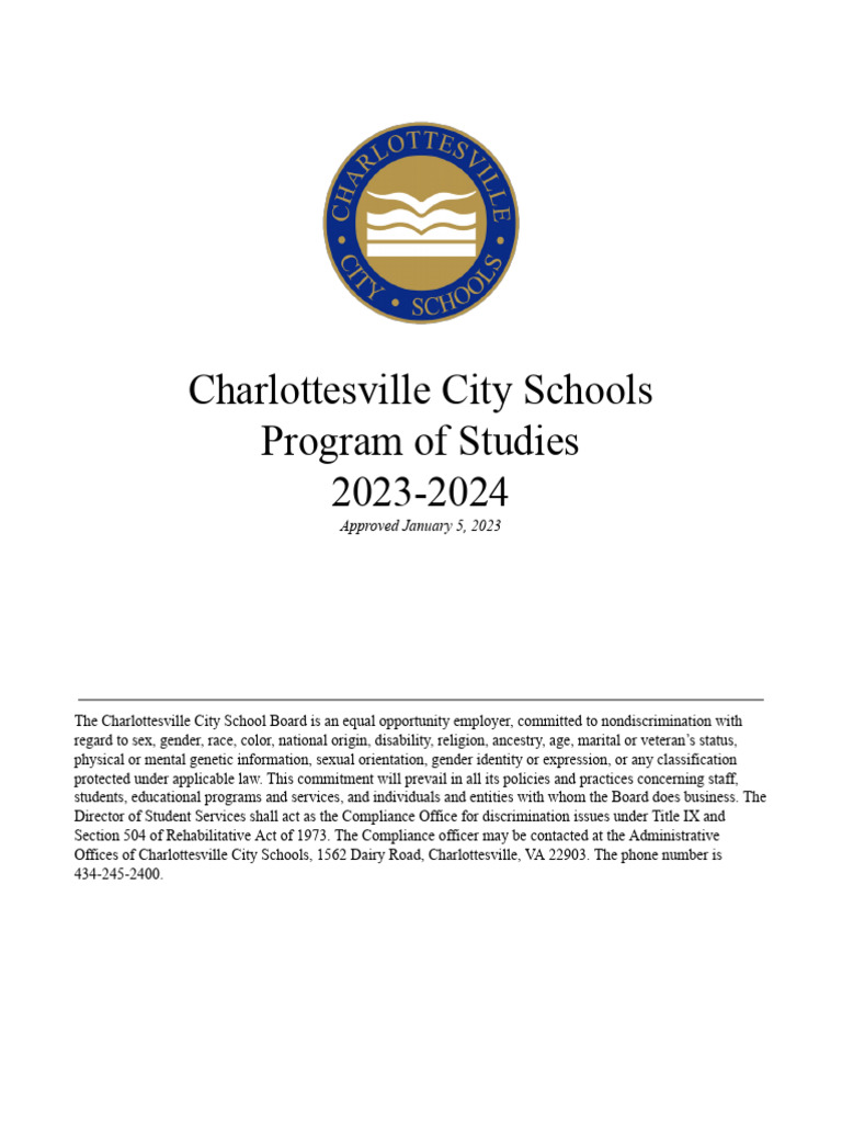 2023-2024_program_of_studies | PDF | School Counselor | Advanced Placement