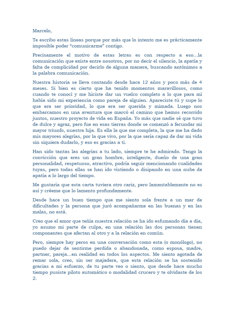 Misiva | PDF | Relaciones personales, crianza y desarrollo personal ...