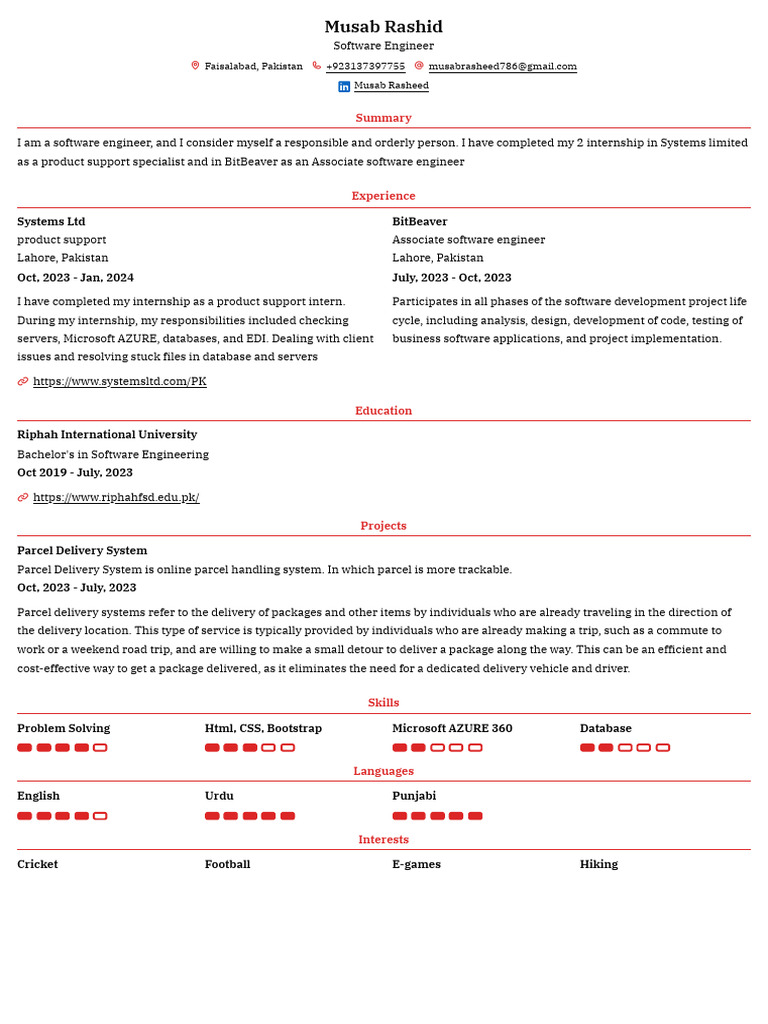 Musab Resume | PDF | Software | Information Technology