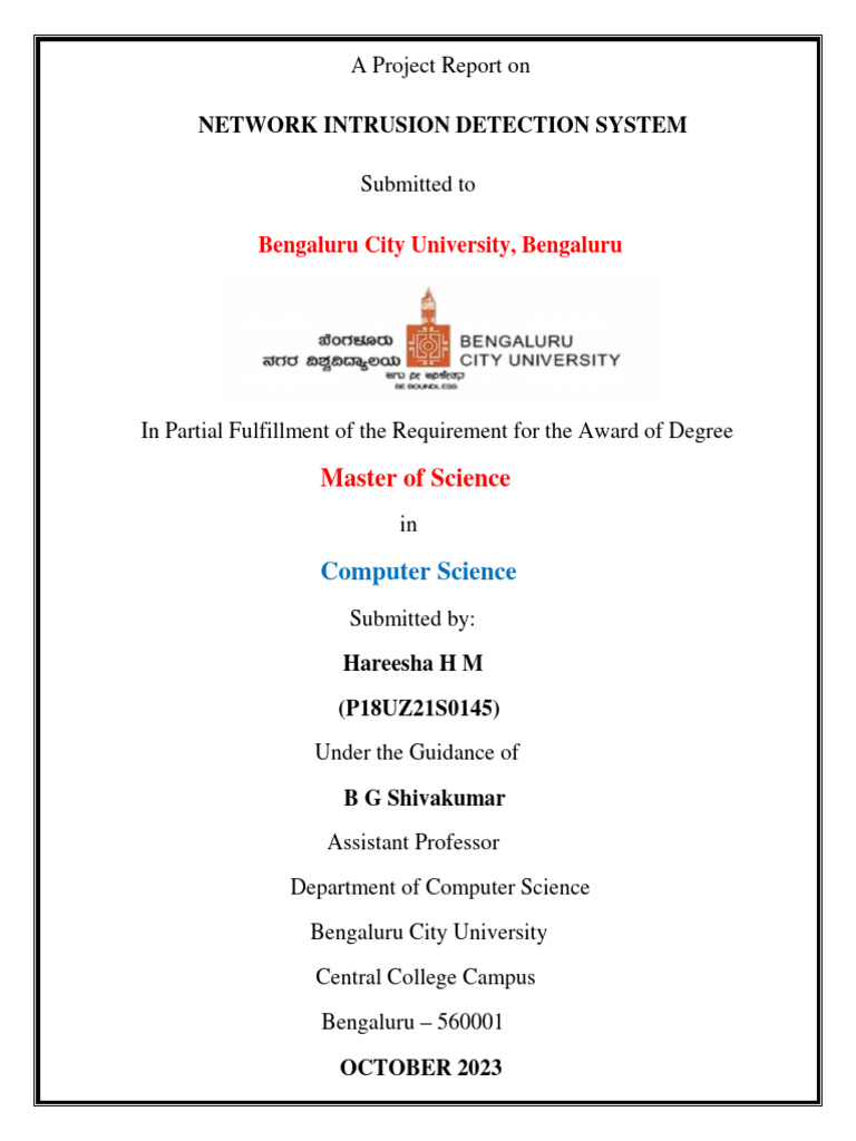 Network Intrusion Detection System Report | PDF | Machine Learning | Computer Network