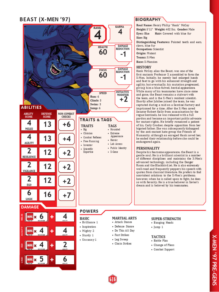 X-Men '97 X-Panded (MMRPG) | PDF | Marvel Comics Characters