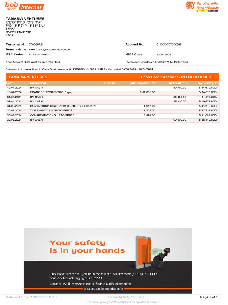 Op Transaction History UX527!04!2024 | PDF | Law