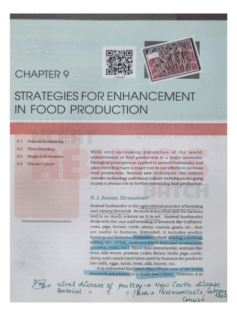 Strategies for Enhancement in Food Production | PDF