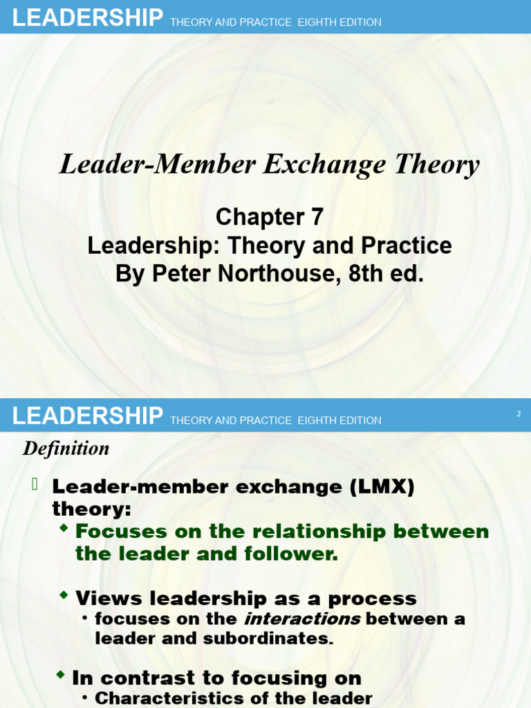 Leader-Member Exchange Theory Guide | PDF | Leadership | Behavioural ...